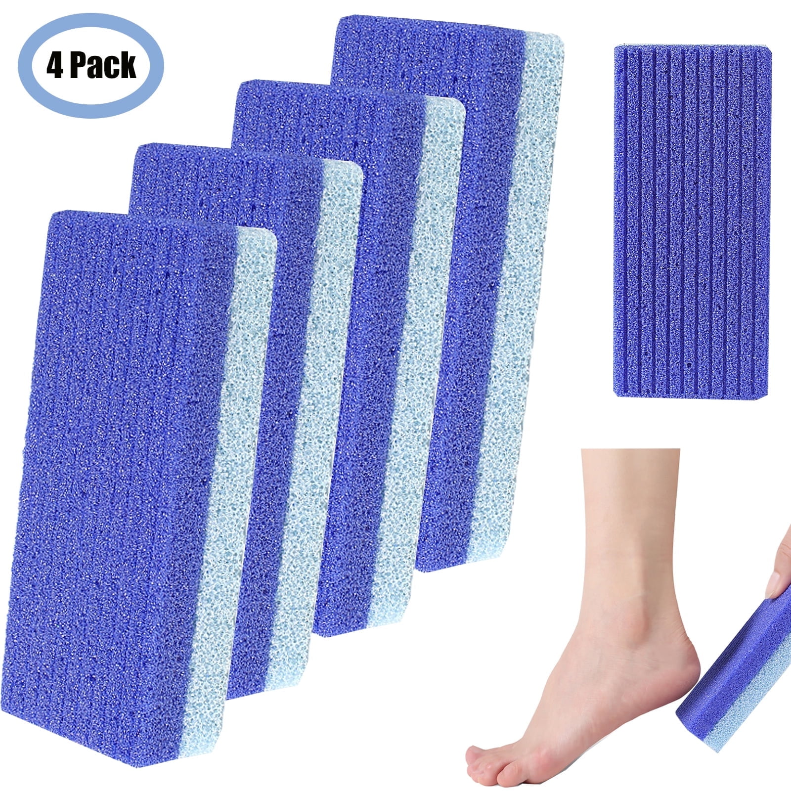 Simperf Pumice Stone Foot File 4 Pack Pedicure Steel Files Double Sided ...