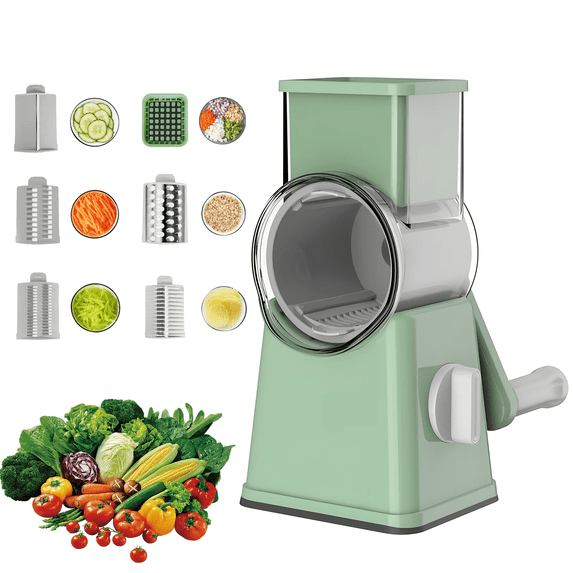 Simperf Rotary Cheese Grater, 5-in-1 Cheese Shredder for Kitchen, with ...