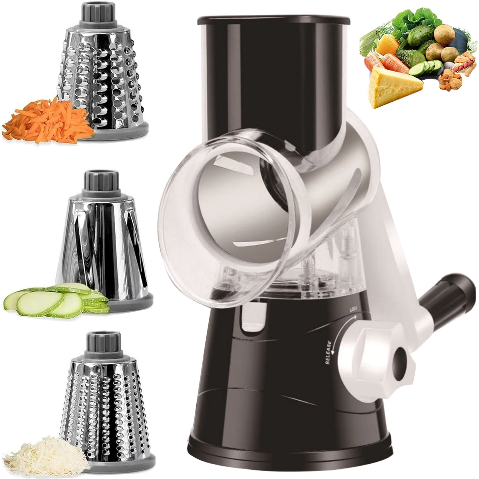 Simperf Rotary Cheese Grater, Manual Cheese Grater with Handle ...