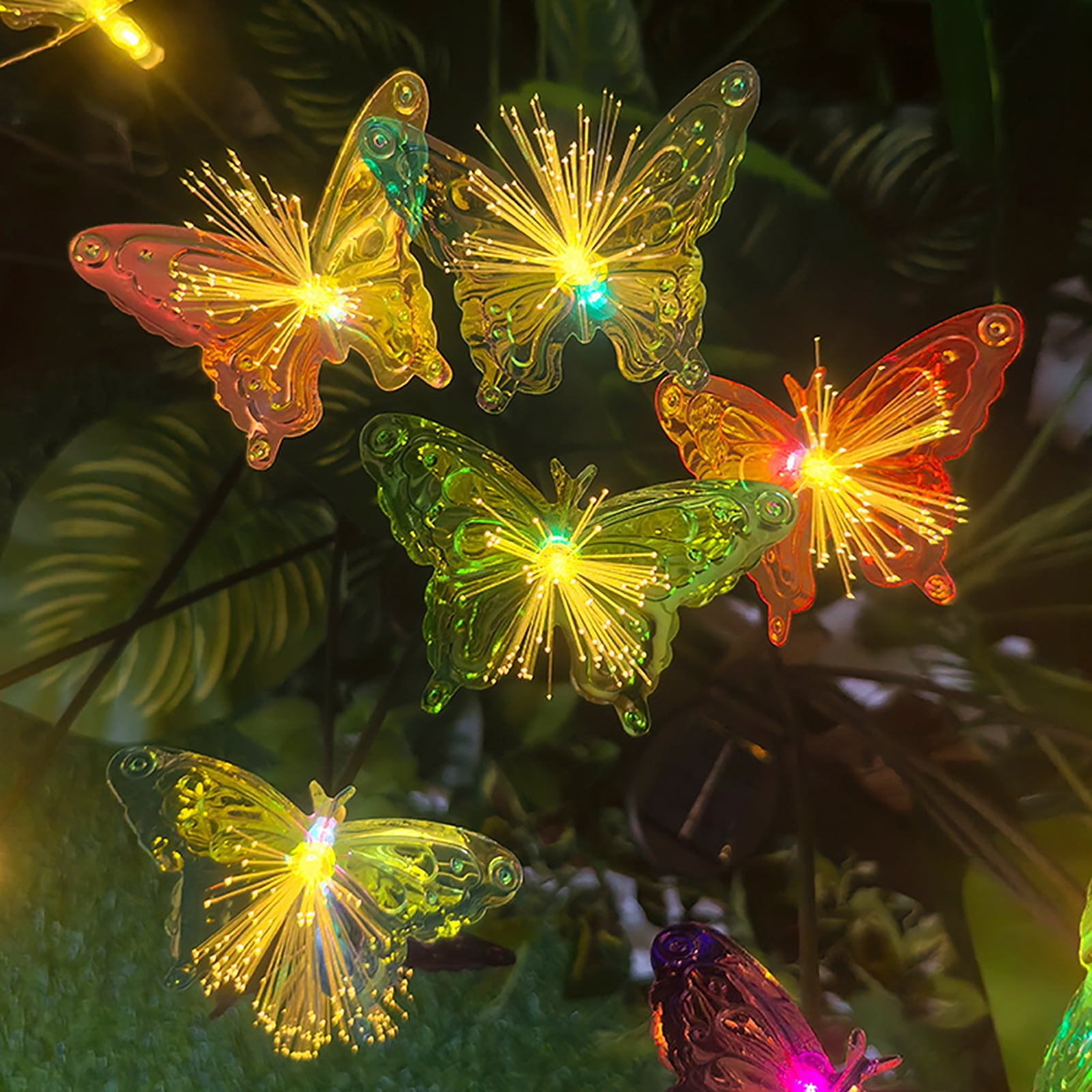 Simperf Solar Garden Lights, Lifelike Swaying Butterfly Solar Lights ...