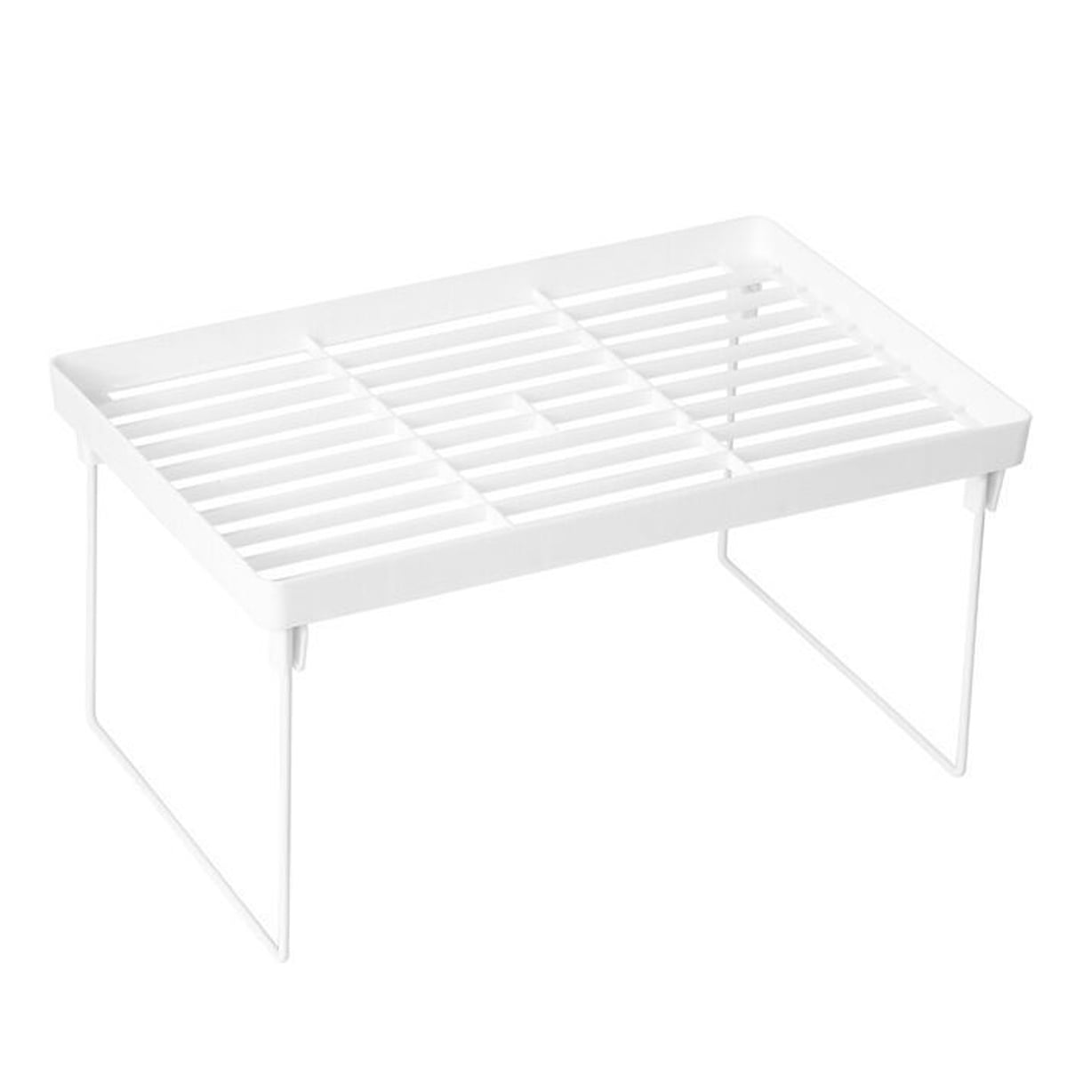 Simperf Stackable Plastic Kitchen Storage Shelf Foldable Rack Kitchen ...