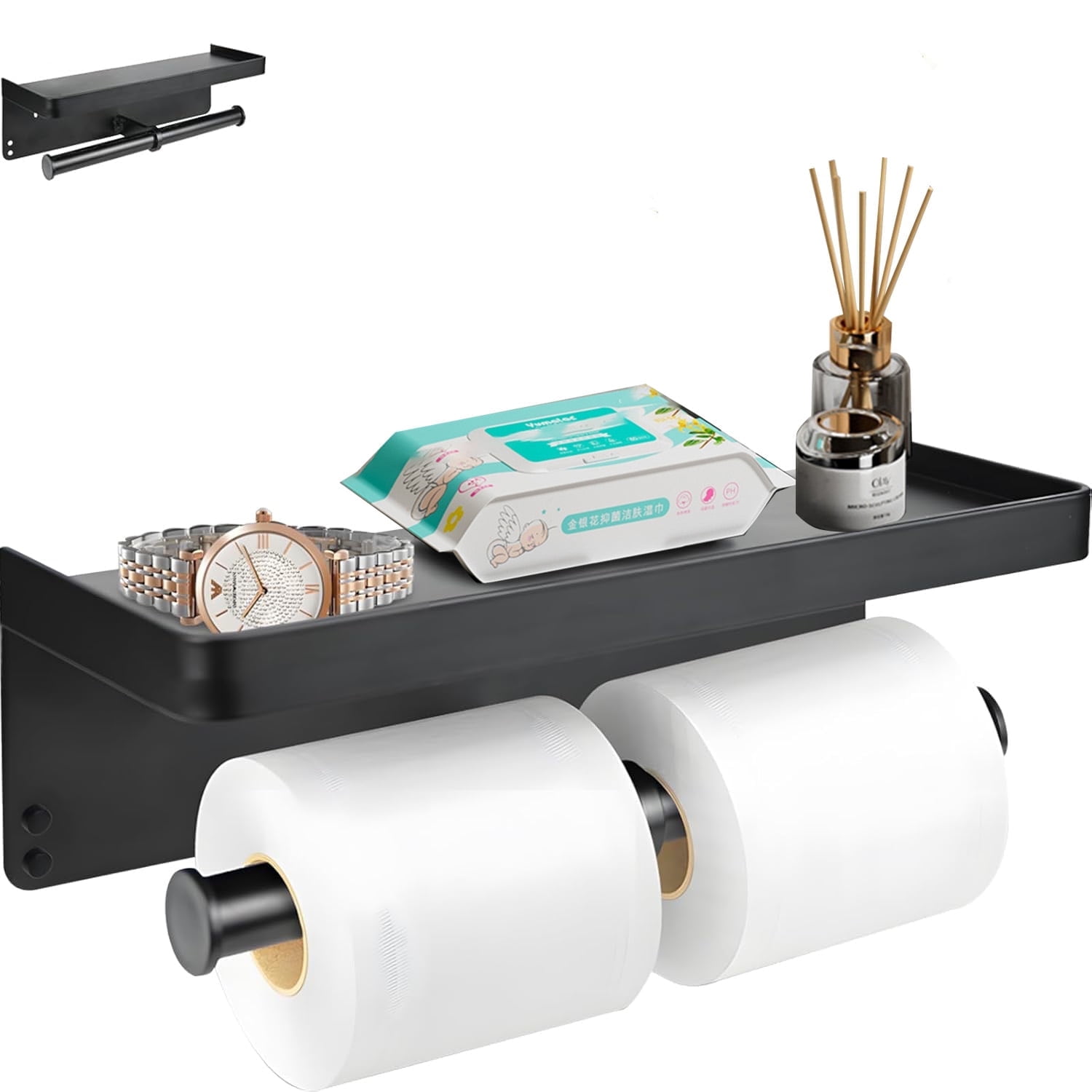 Simperf Toilet Paper Holder - Double Roll Toilet Tissue Holder for ...