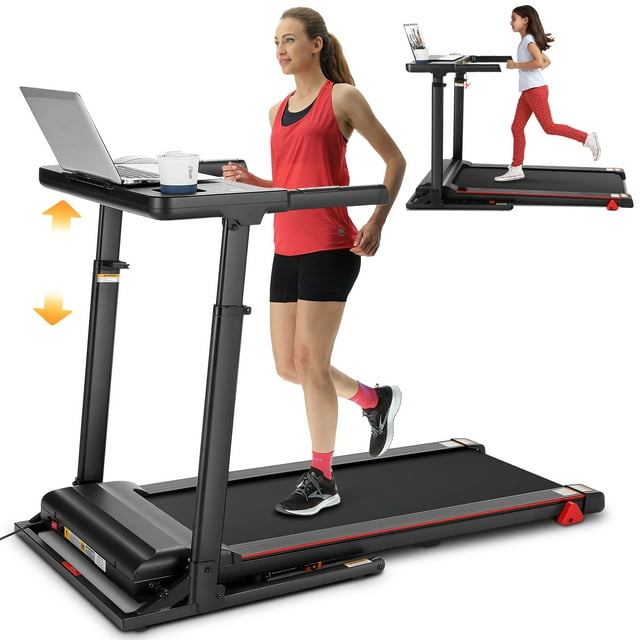 Simpfree Portable Treadmill with Adjustable Desk, 7.5mph, Bluetooth ...