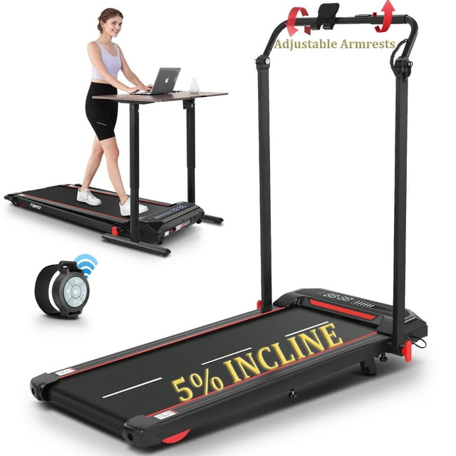 Simpfree 2 In 1 Walking Pad Treadmill With Incline And Handle Bar