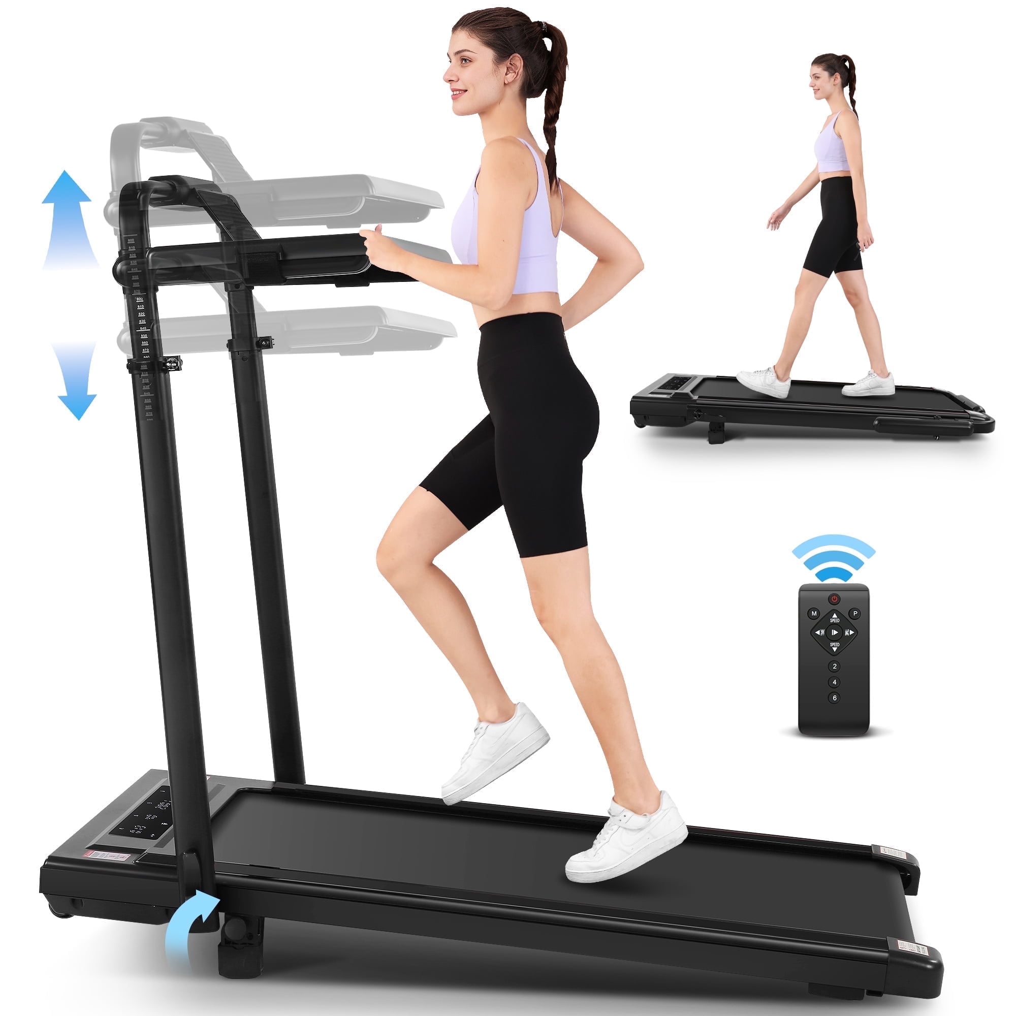 Simpfree 3 in 1 Under Desk Treadmill with Removable Desk, Walking Pad ...