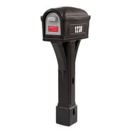 Solar Group Large, Polymer, Post-Mount Mailbox, Black, MB515B01 ...