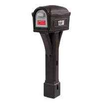Gibraltar Mailboxes Gentry All-in-One Plastic Mailbox and Post Combo ...
