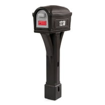 Step2 MailMaster Hudson Mailbox | Black Mailbox with Newspaper Holder ...