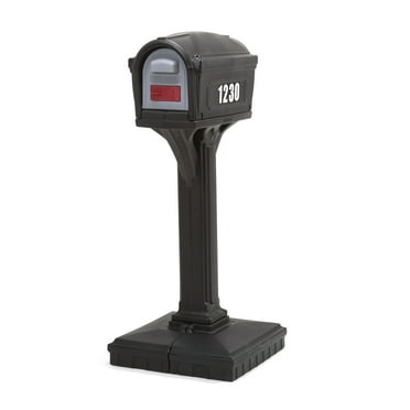 Step2 MailMaster Hudson Mailbox | Black Mailbox with Newspaper Holder ...