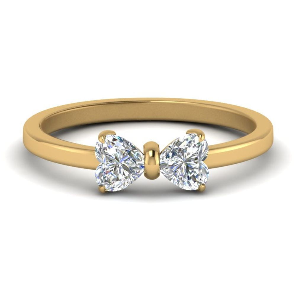 Simple 2 Heart Diamond Promise Ring - Fascinating Diamonds - Walmart.com