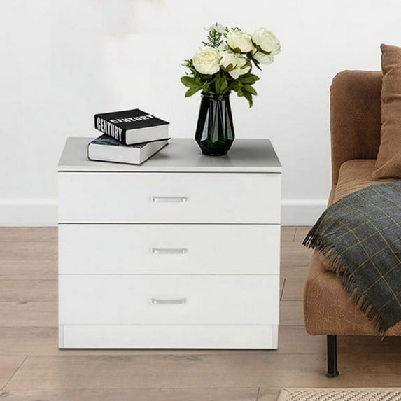 Simple 3-Drawer Dresser [FCH] in White, Modern Minimalist Chest of ...