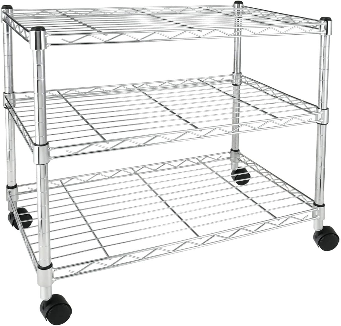 Simple 3-Tier Storage Shelf, Heavy Duty Metal Shelving with Removable ...