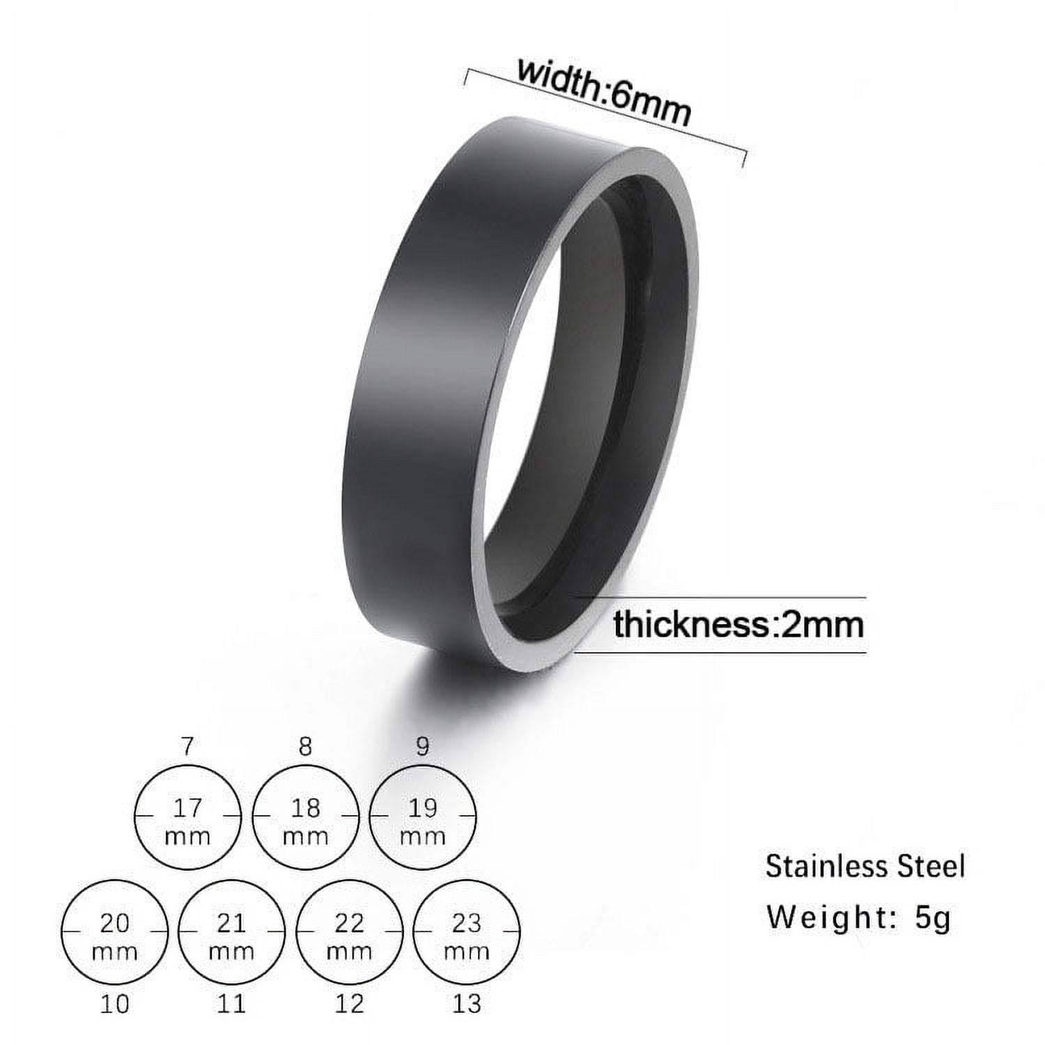Simple 6mm Stainless Steel Couple Rings, Fashionable Machined Titanium ...