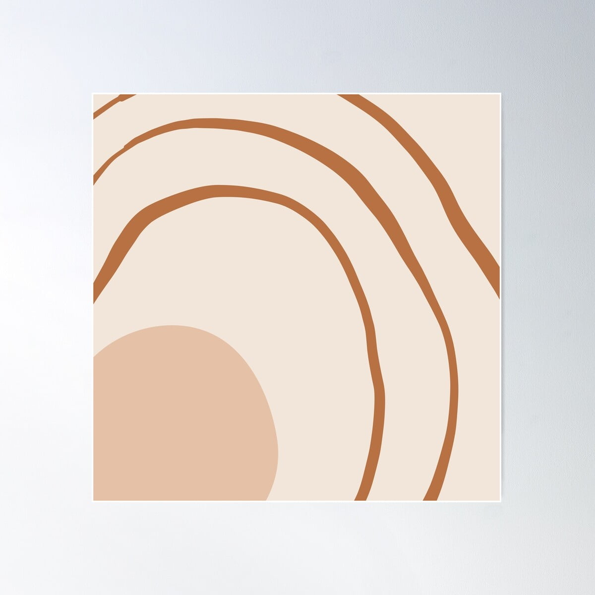 Simple Abstract Base Waves #Abstract #Painting Poster Wall Art, Modern Wall Decor For Living ...