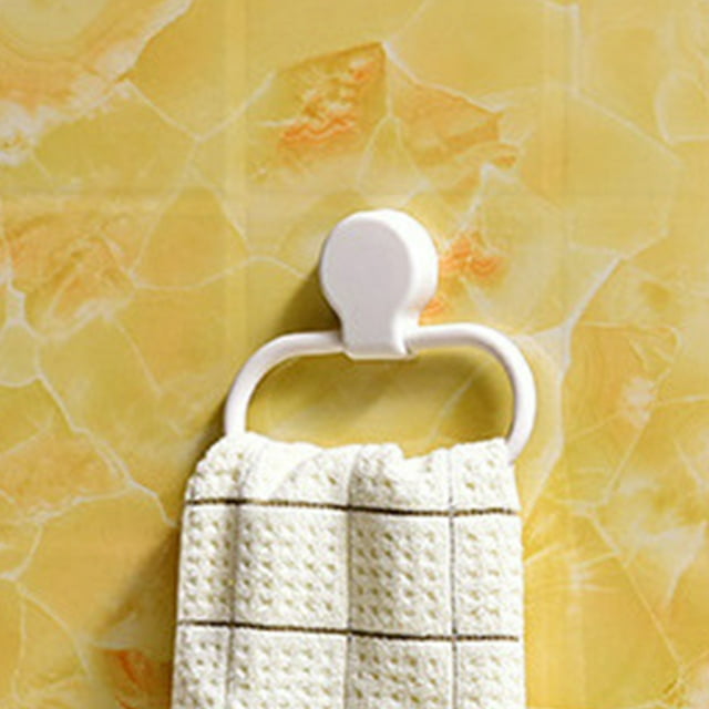 Simple Adhesive Wall Round Bathroom Traceless Towel Rack Holder Kitchen ...