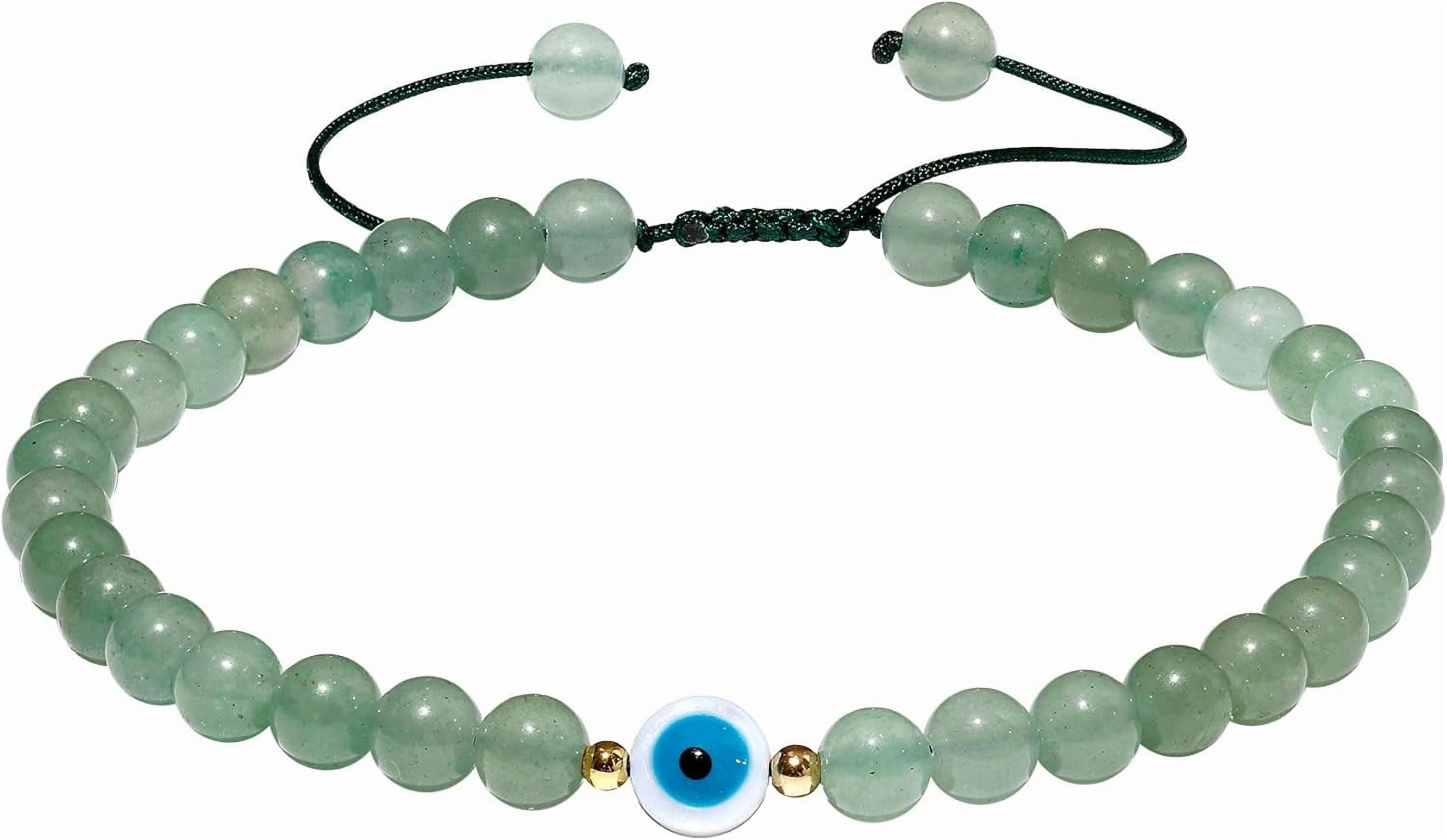 Simple Adjustable Green Best Aventurine Beaded Anklet Protection Amulet ...