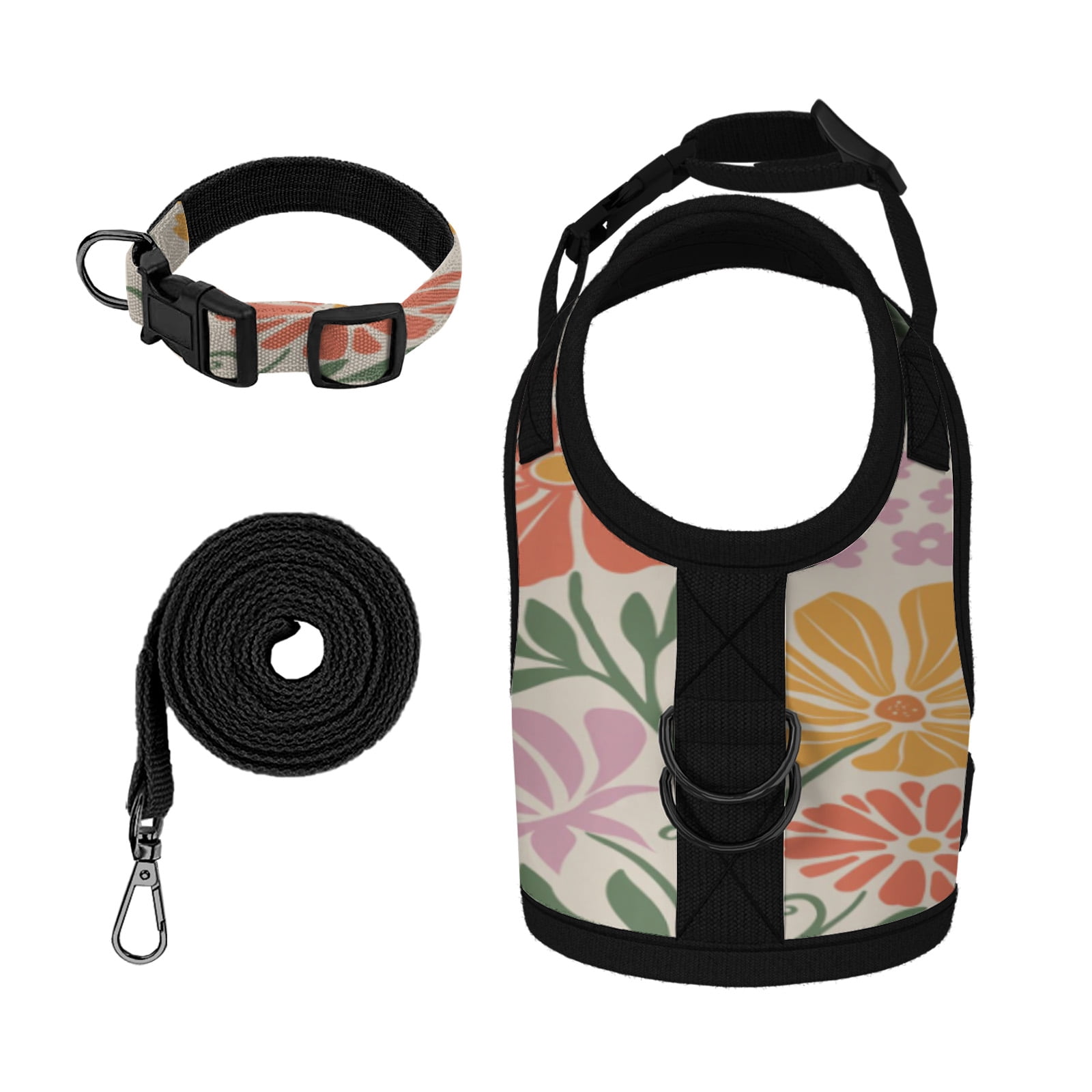 Simple Adjustable No-Pull Step-In Dog Harness & Leash Set for Puppy ...