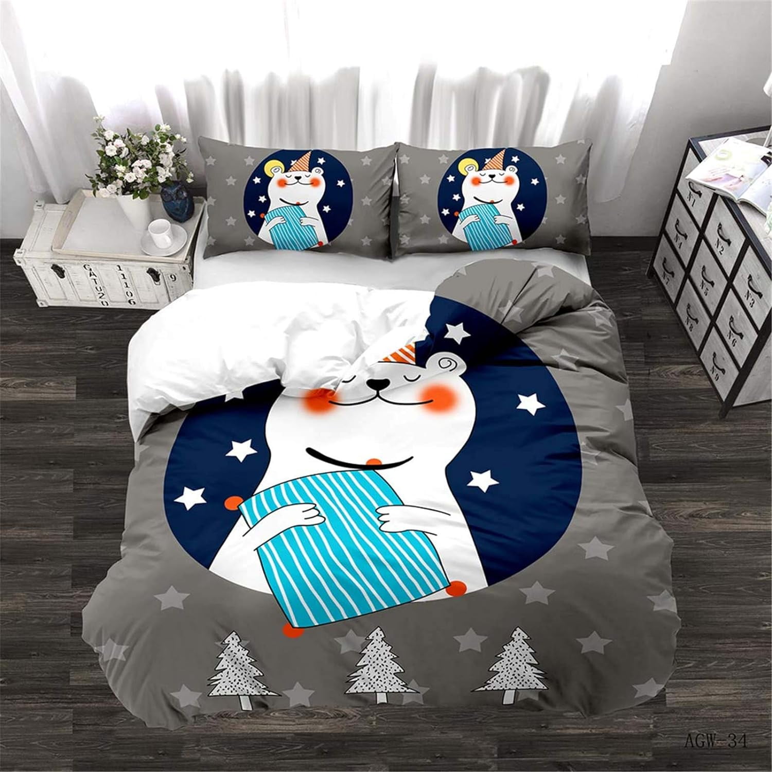 Simple And Elegant Duvet Cover Set,Bedding Set for Kids and Adult, Home ...