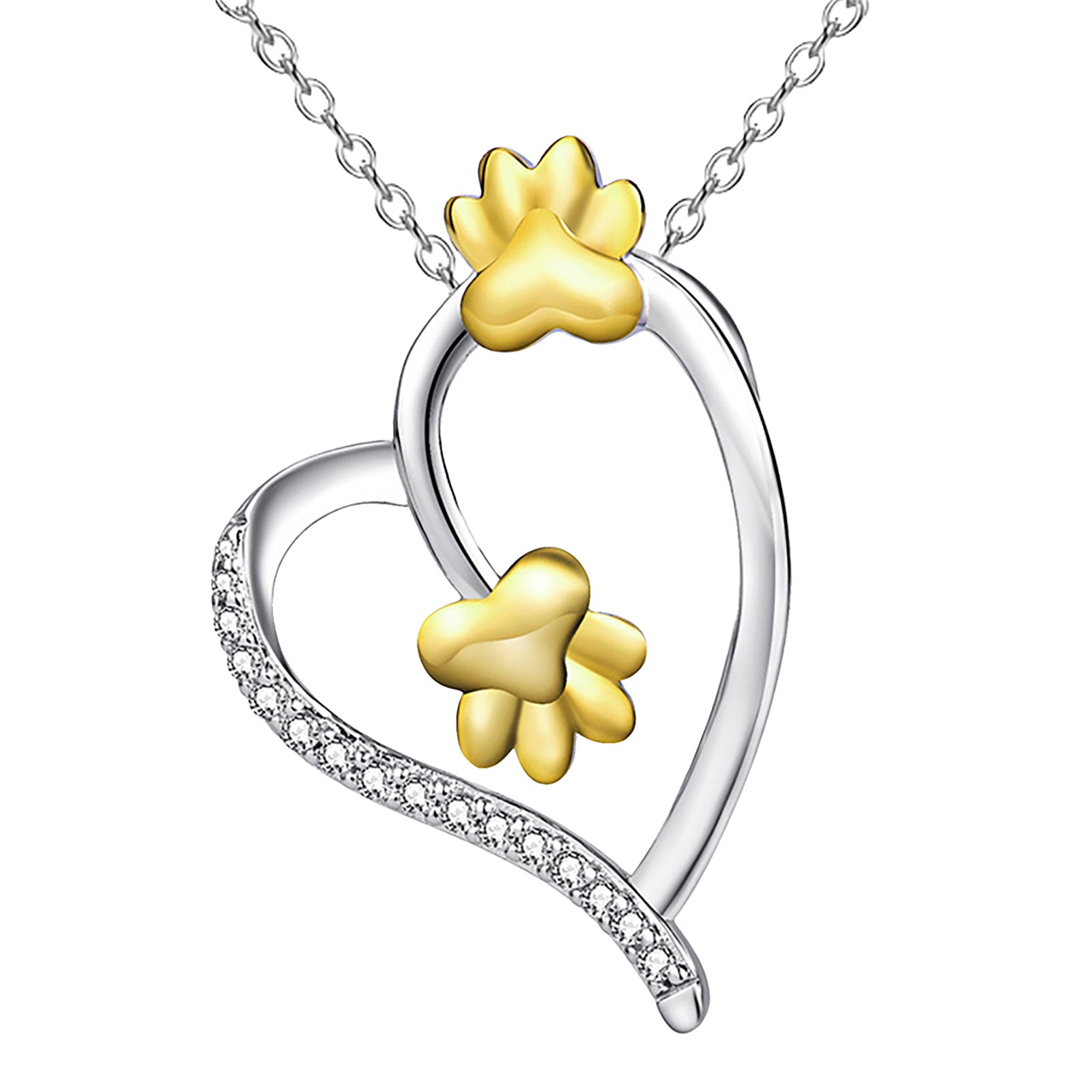 Simple And Fashionable Color Separation Gold Plated Heart Shaped ...
