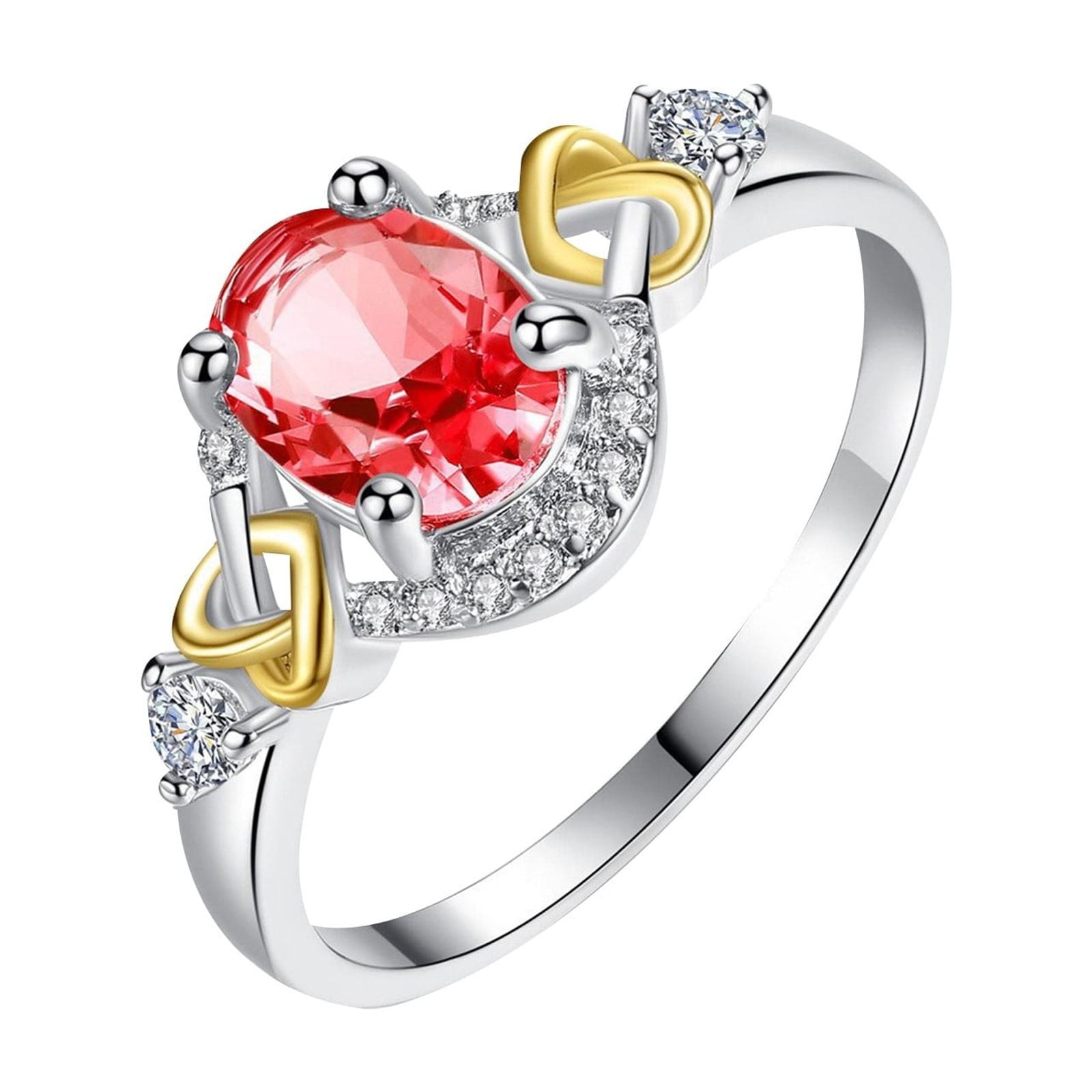 Simple And High End Color Zircon Ring For Women Fashionable Light And ...