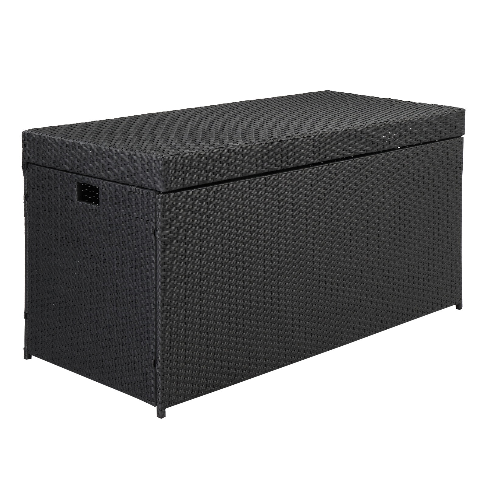 Simple And Practical Outdoor Ratton Deck Box Storage Box Black Four ...