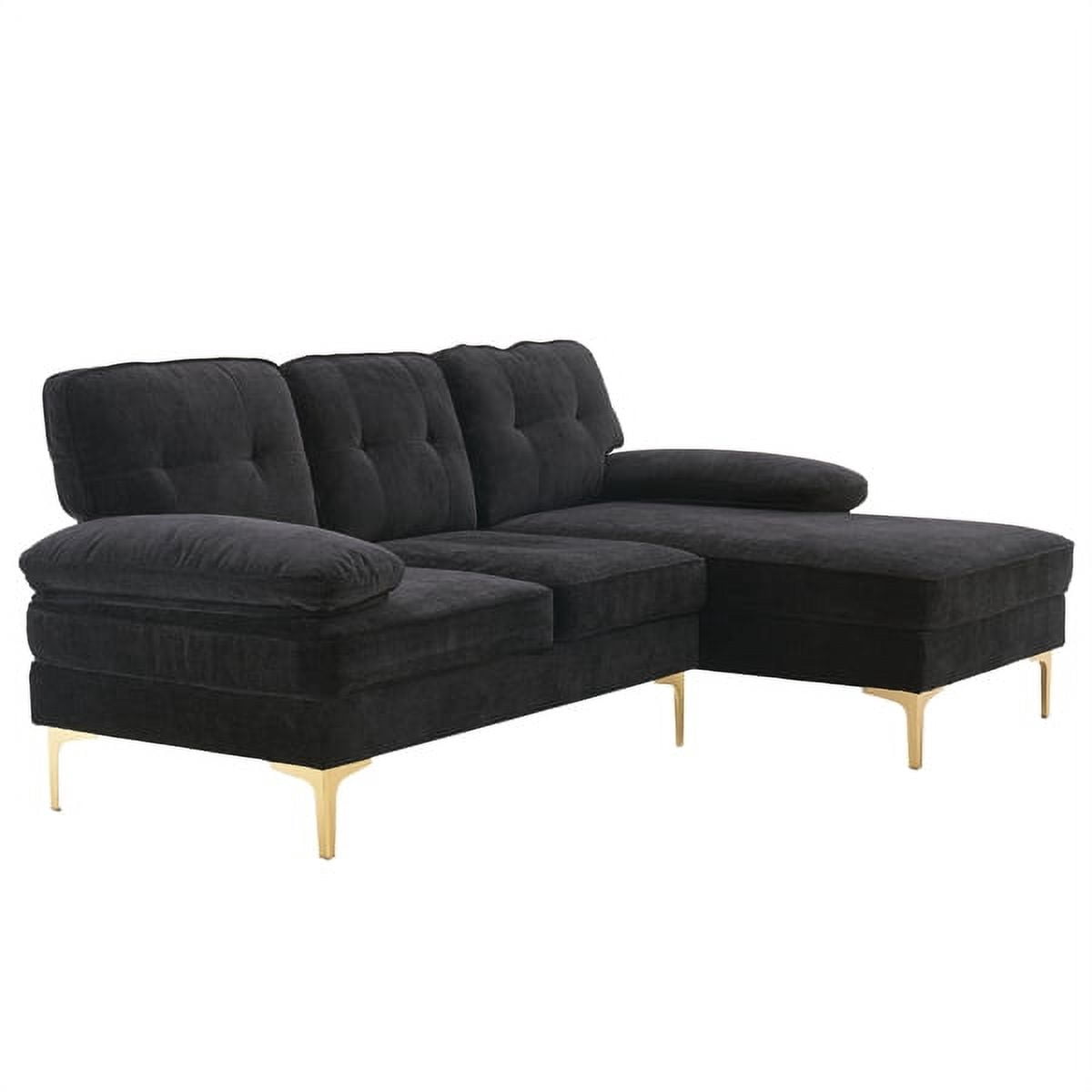 Simple And Stylish Indoor Modular Sofa Sectional Black 00766 - Walmart.com