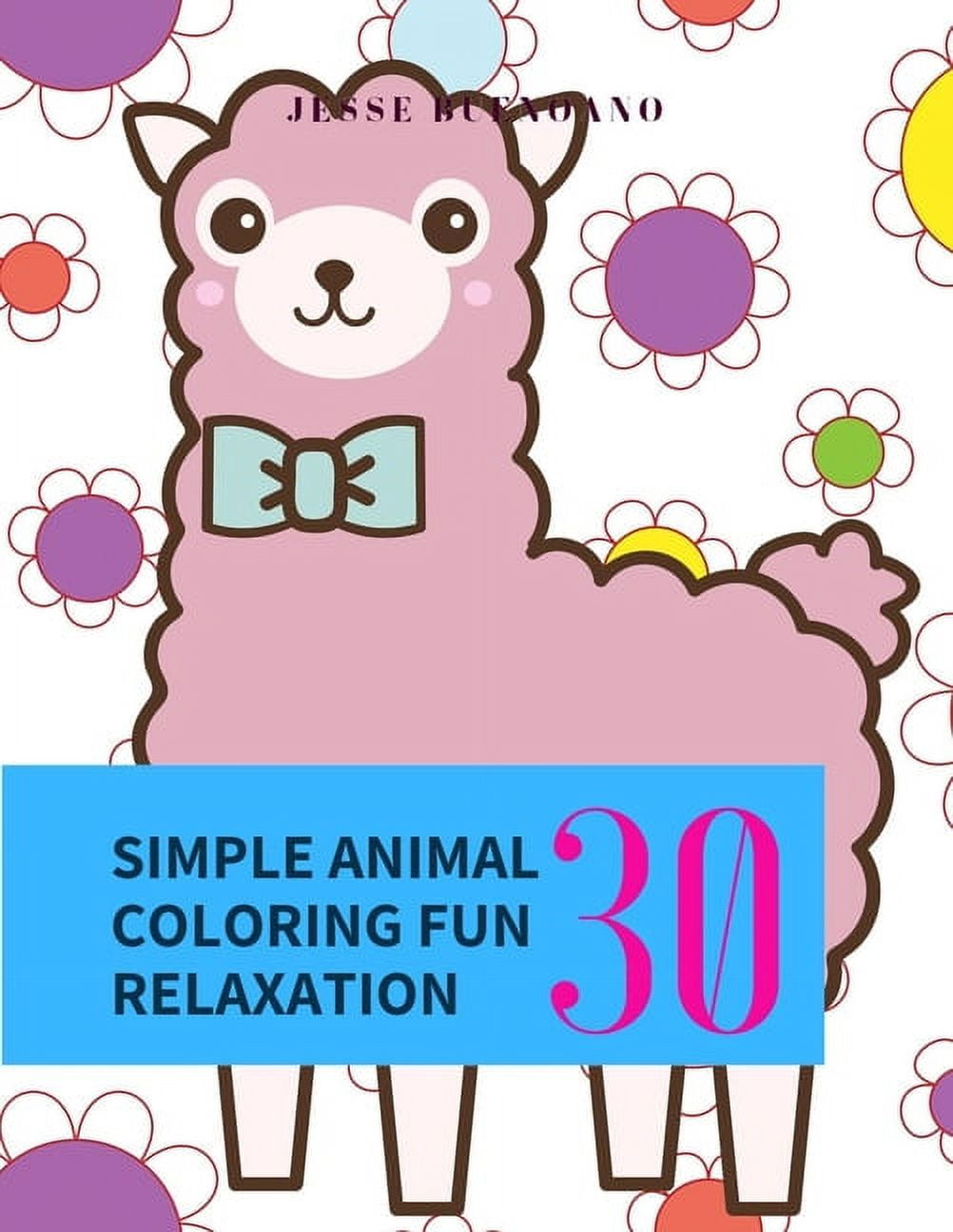 Simple Animal Coloring Fun Relaxation: Cute Animal Designs to Color for ...