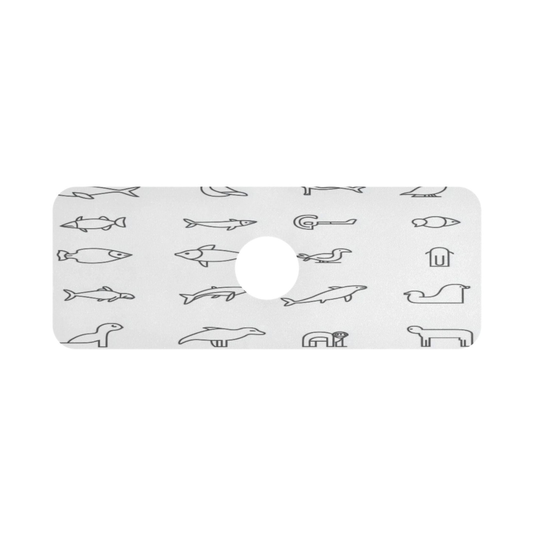 Simple Animal Line Drawings Single Compact Faucet Drying Pad 14.7x5.4in ...