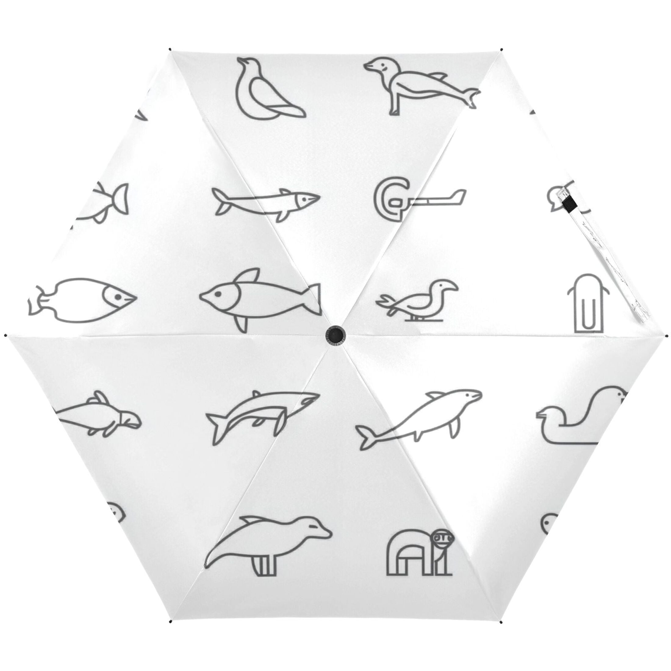 Simple Animal Line Drawings Umbrellas for Sun Auto Open Close UV50 ...