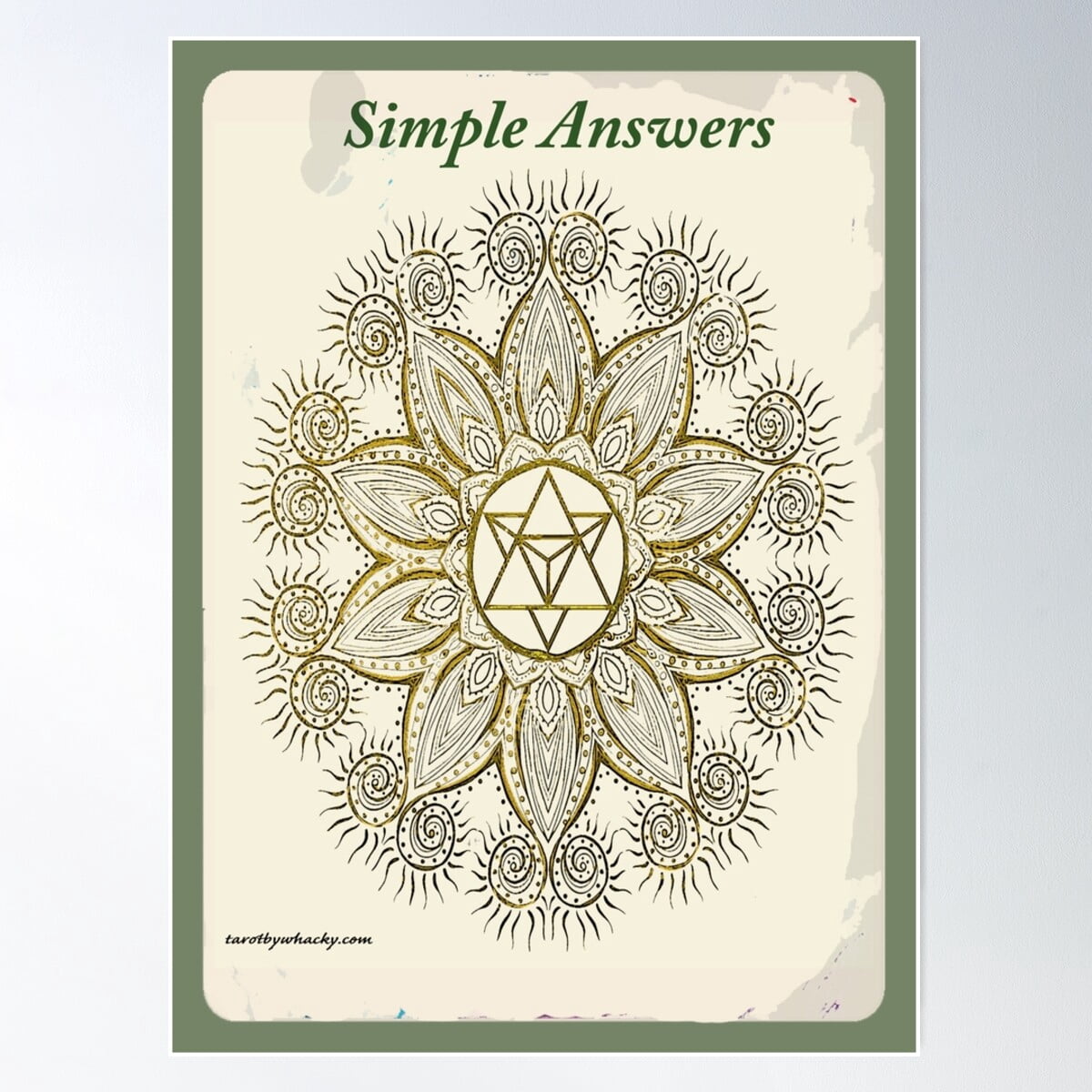 Simple Anwers Card Design Poster Wall Art, Modern Wall Decor For Living ...