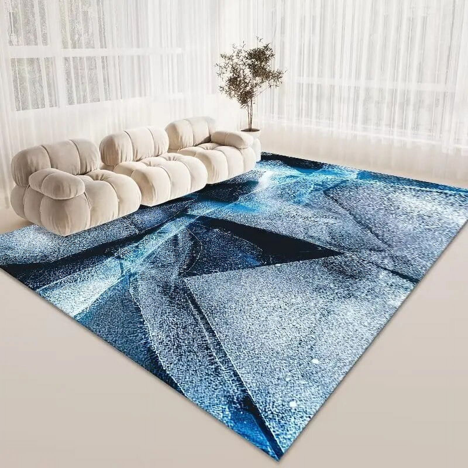 Simple Art Golden Striped Carpets for Living Room Decorations Coffee ...