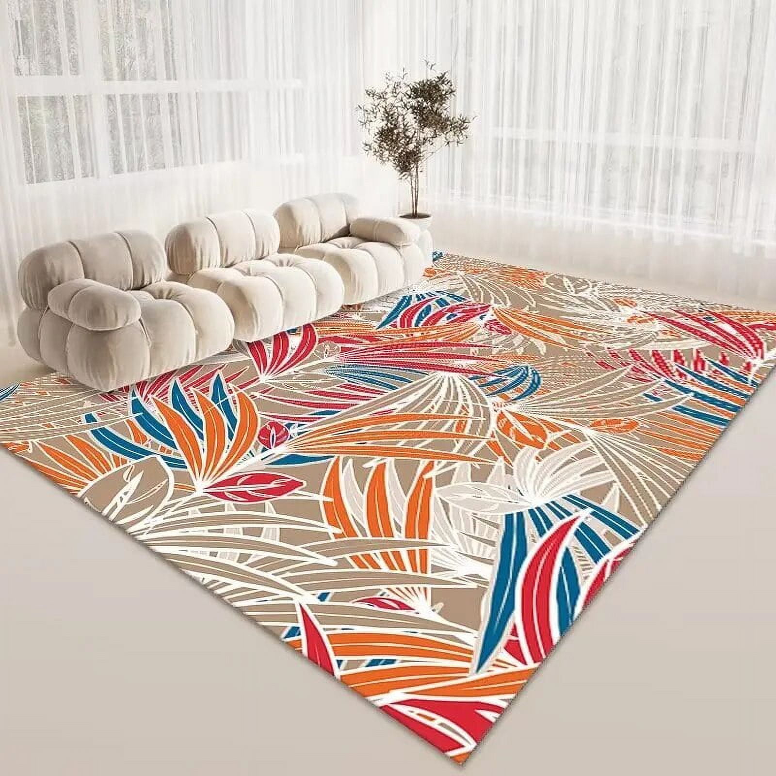Simple Art Golden Striped Carpets for Living Room rations Coffee Table ...