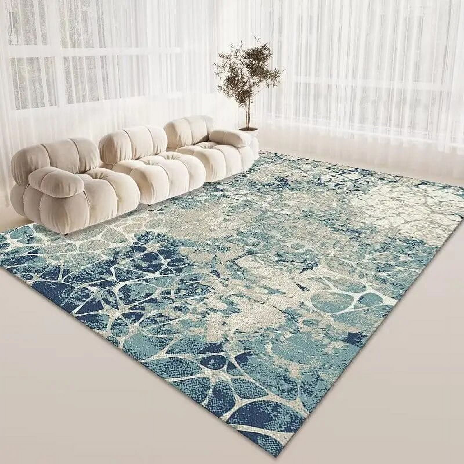 Simple Art Golden Striped Carpets for Living Room rations Coffee Table ...