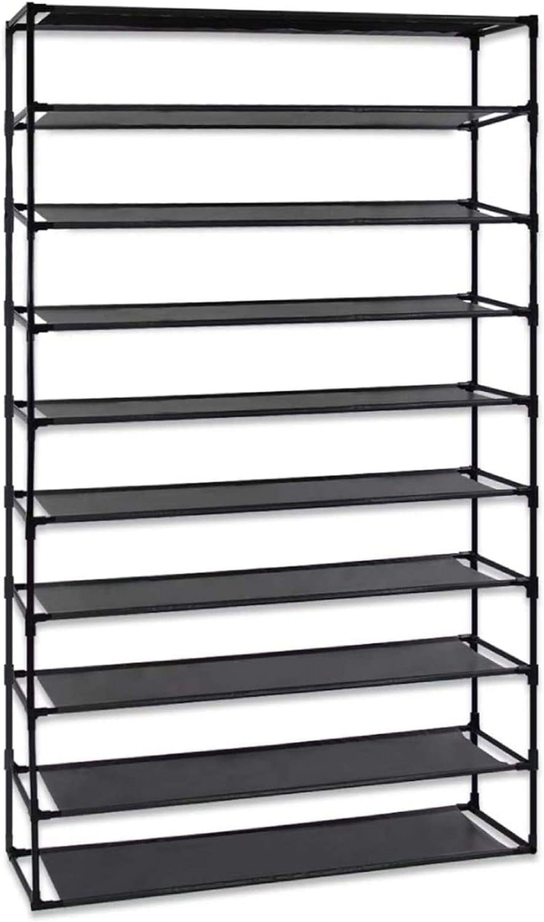 Simple Assembly 10 Tier Shoe Rack Detachable Non-Woven Waterproof ...