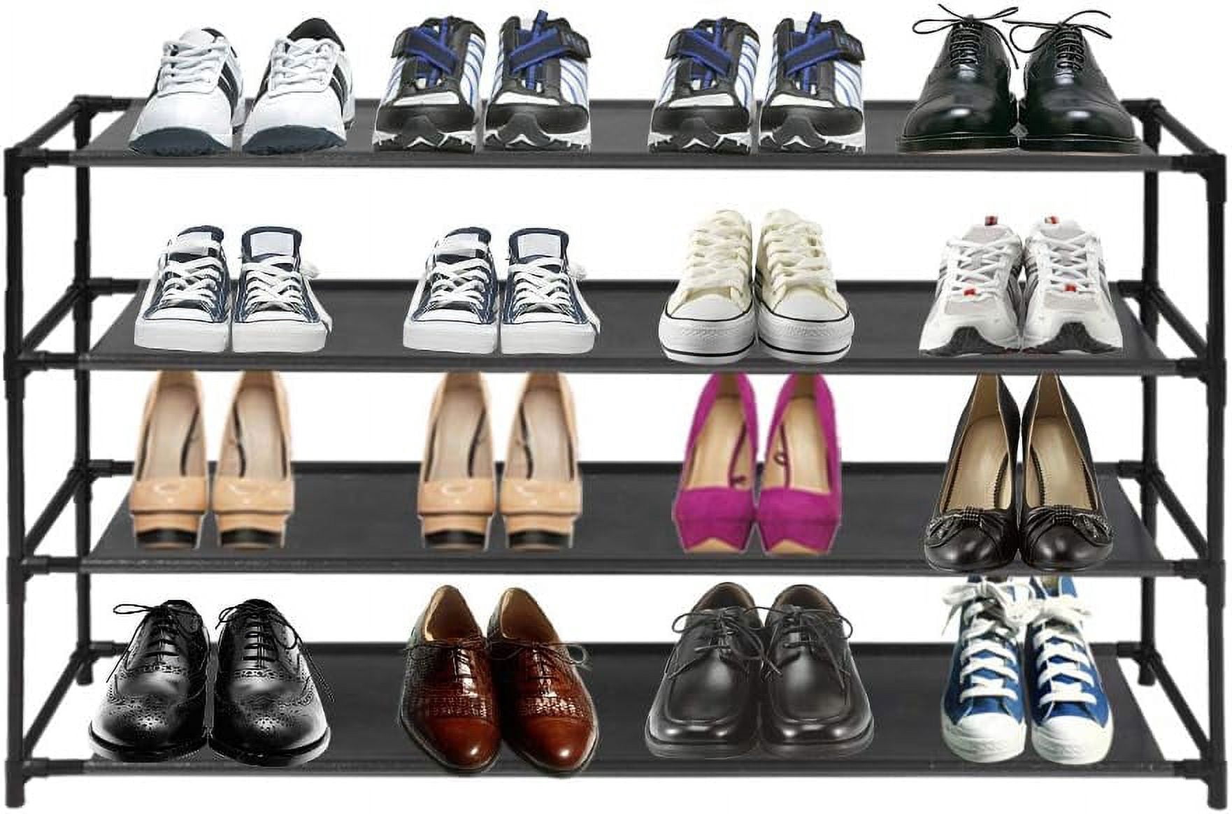 Simple Assembly 4 Tier Shoe Rack Detachable Non-Woven Waterproof Fabric ...