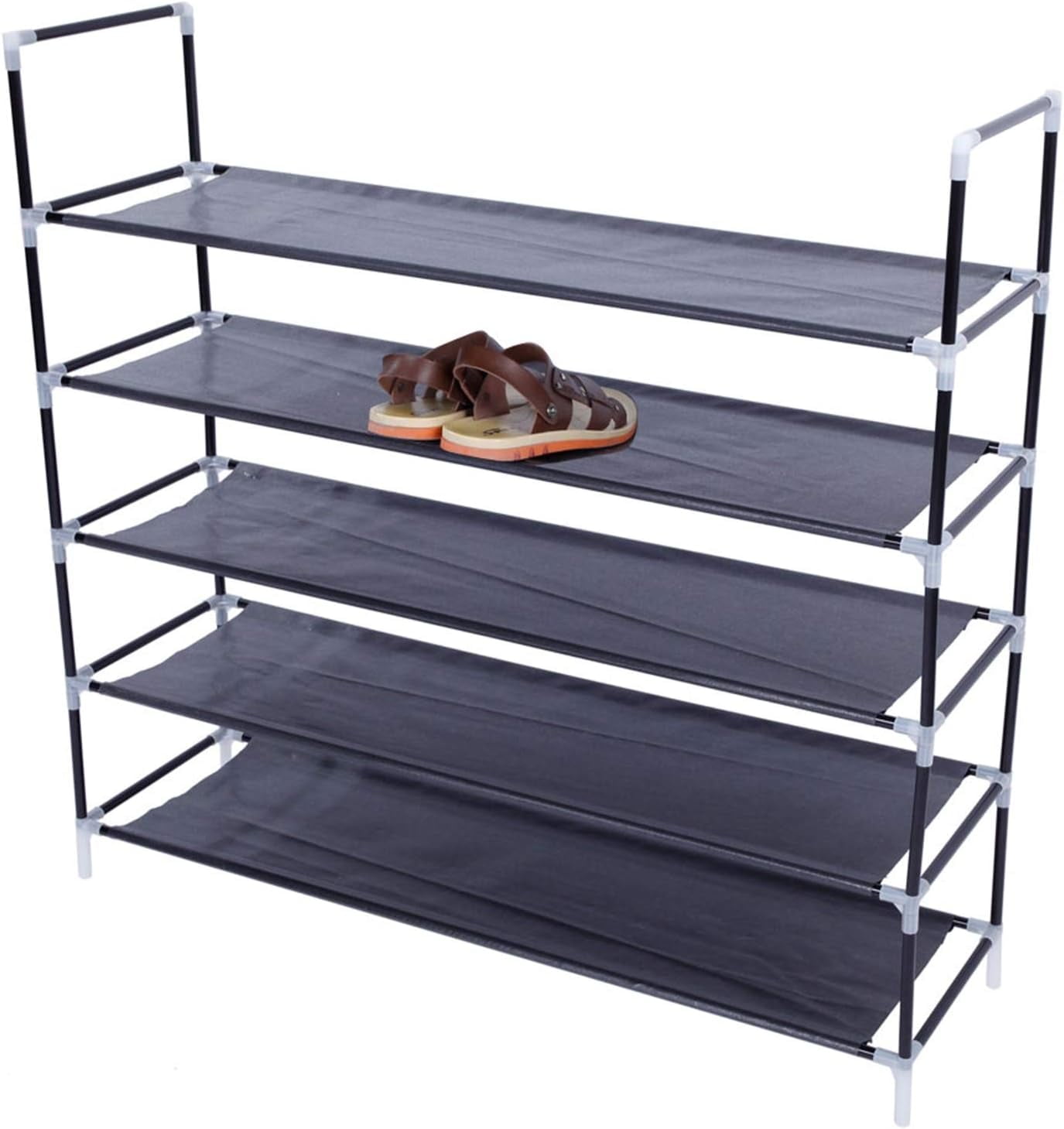 Simple Assembly 5 Tiers Non-woven Fabric Shoe Rack with Handle，Simple ...