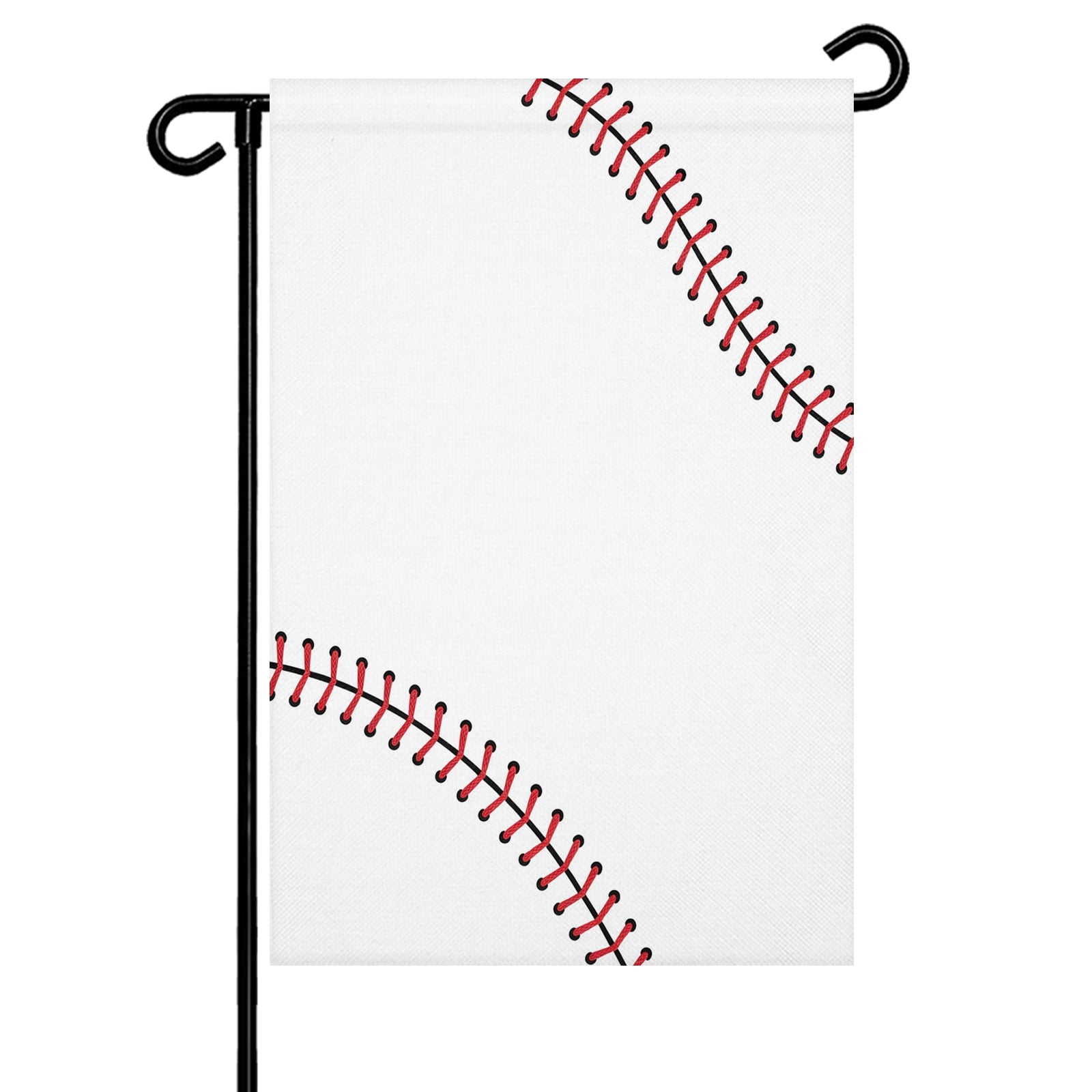 Simple Baseball Garden Flag 28x40 Inch Lines Modern Sports Double Sided ...