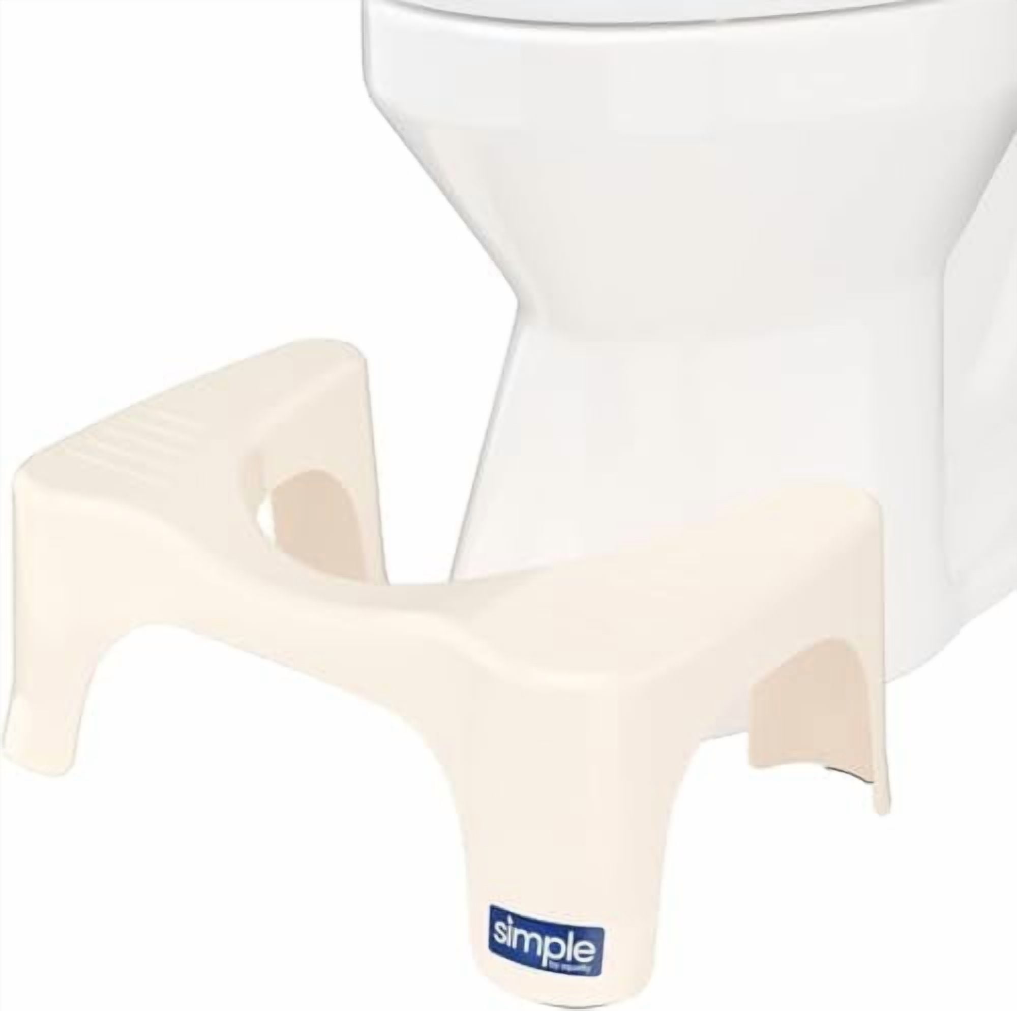 Simple Bathroom Toilet Stool, Buttercream 7", Ergonomic Stool – Posture ...