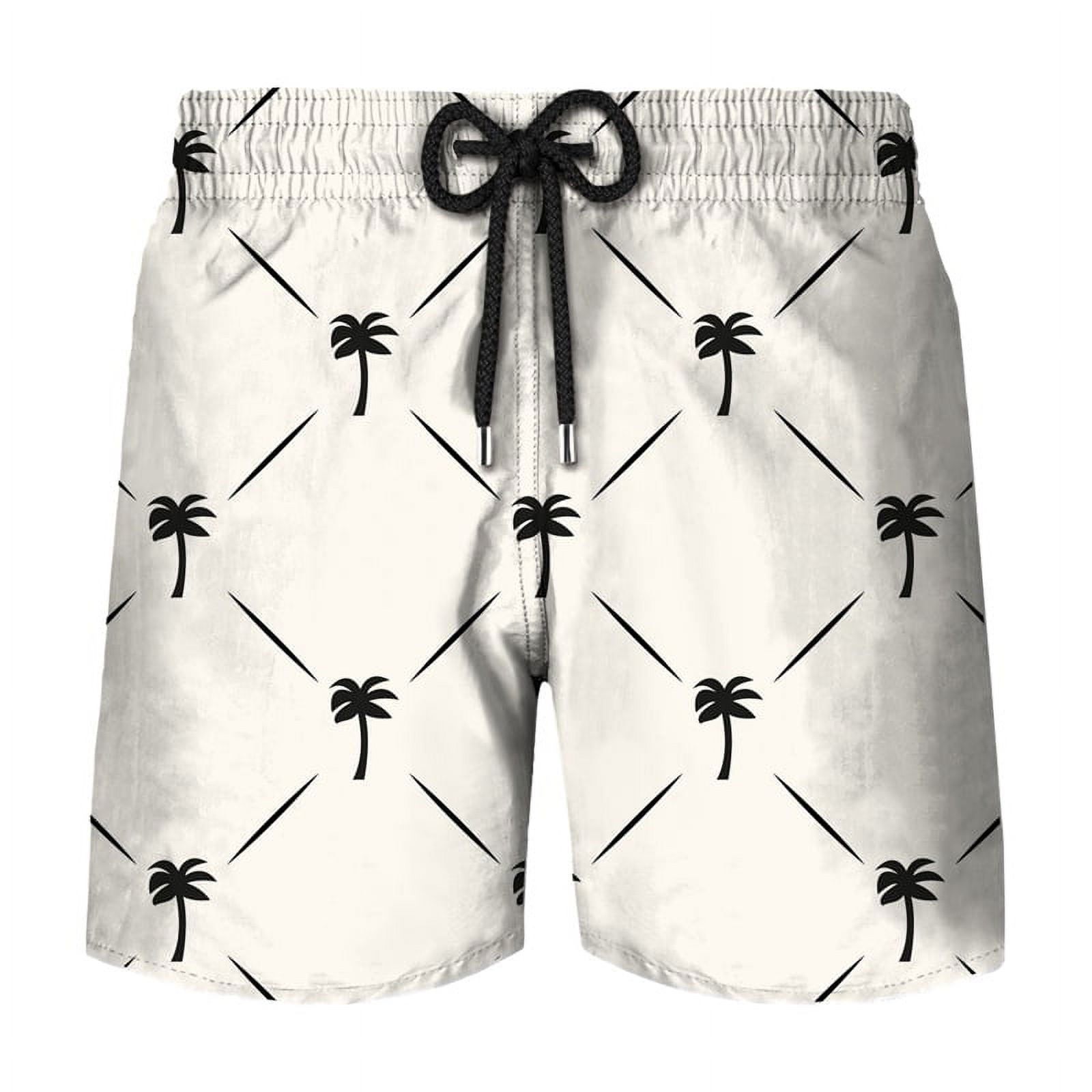 Simple Beach Coconut Tree 3D Printed Short Pants Mens Summer Board ...
