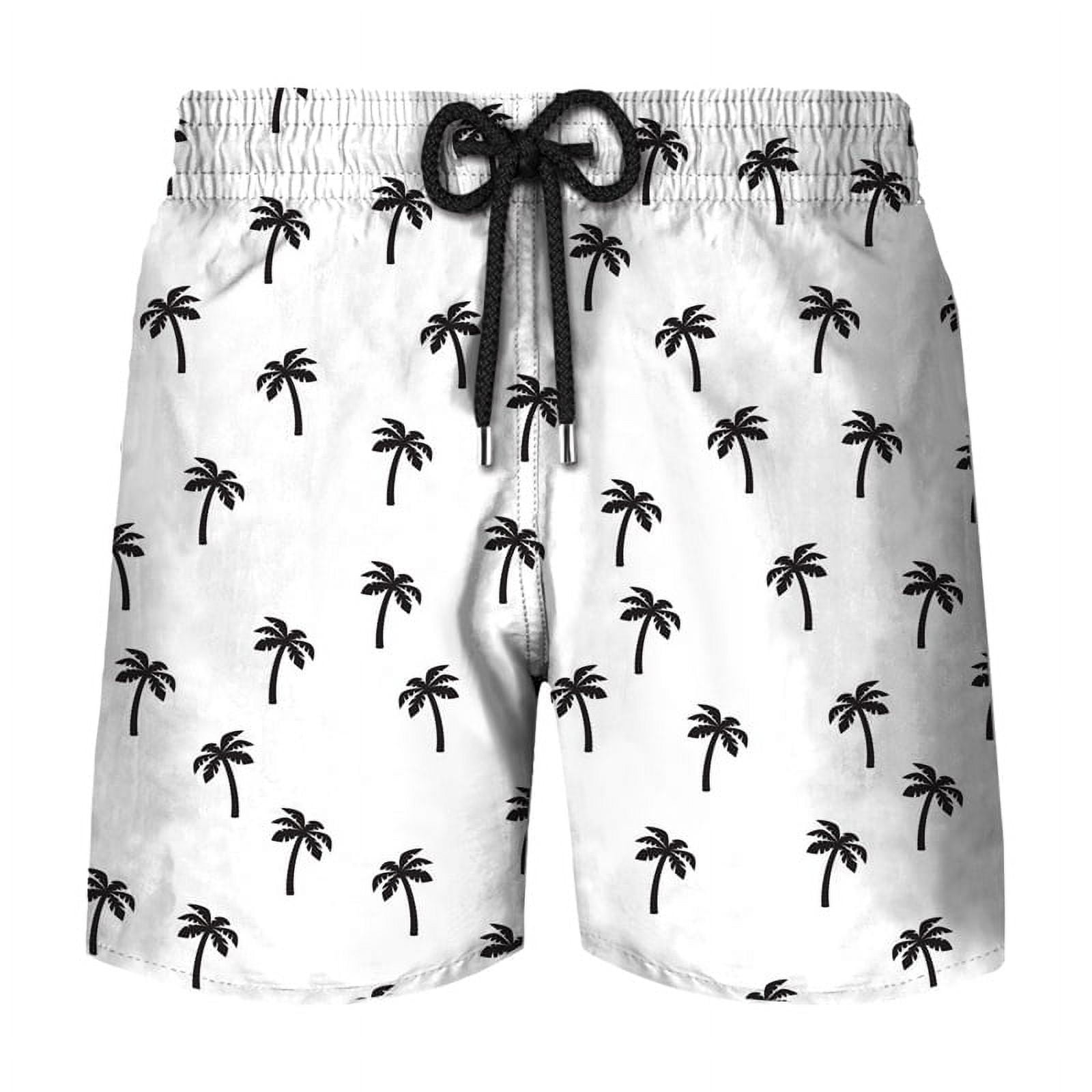 Simple Beach Coconut Tree 3D Printed Short Pants Mens Summer Board ...