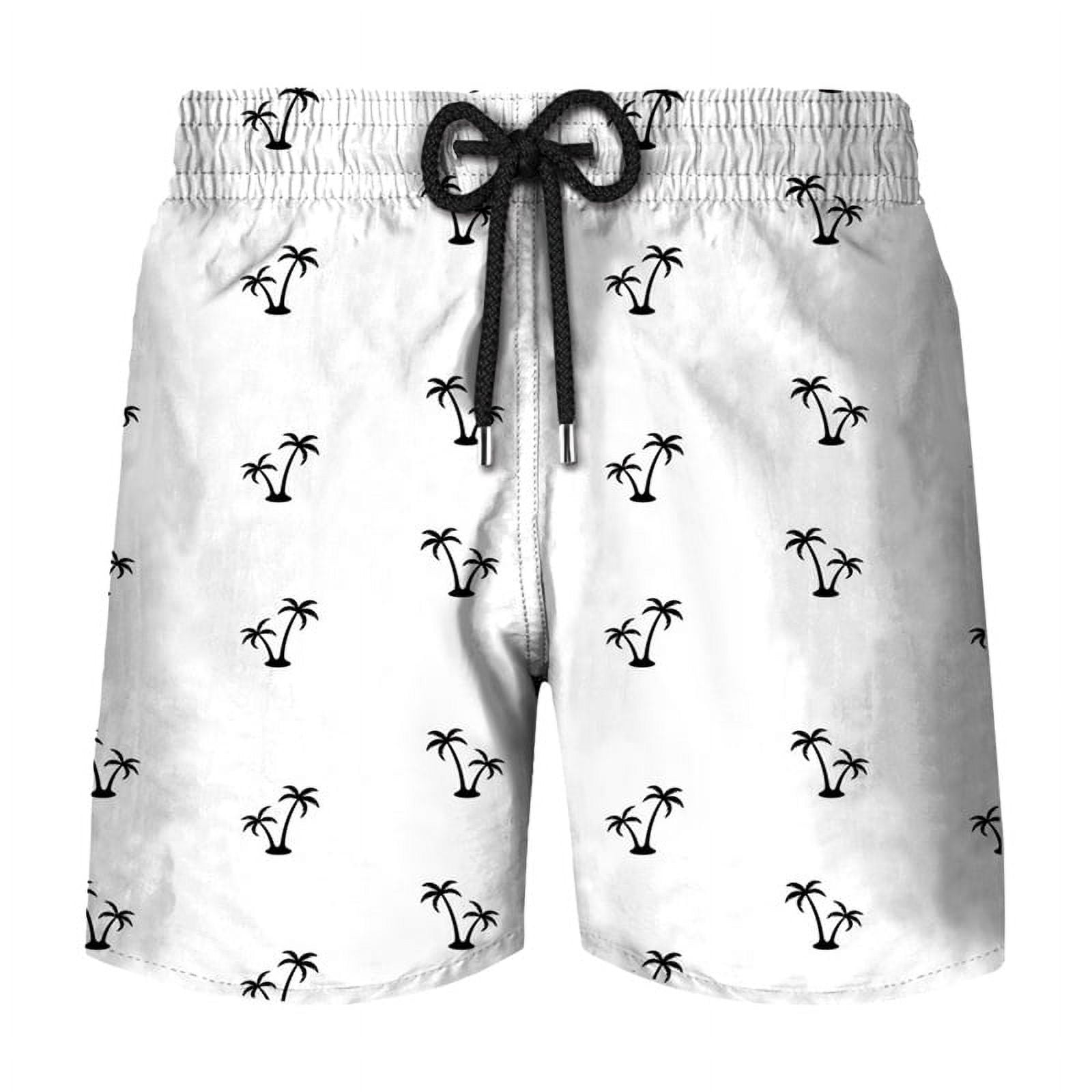 Simple Beach Coconut Tree 3D Printed Short Pants Mens Summer Board ...