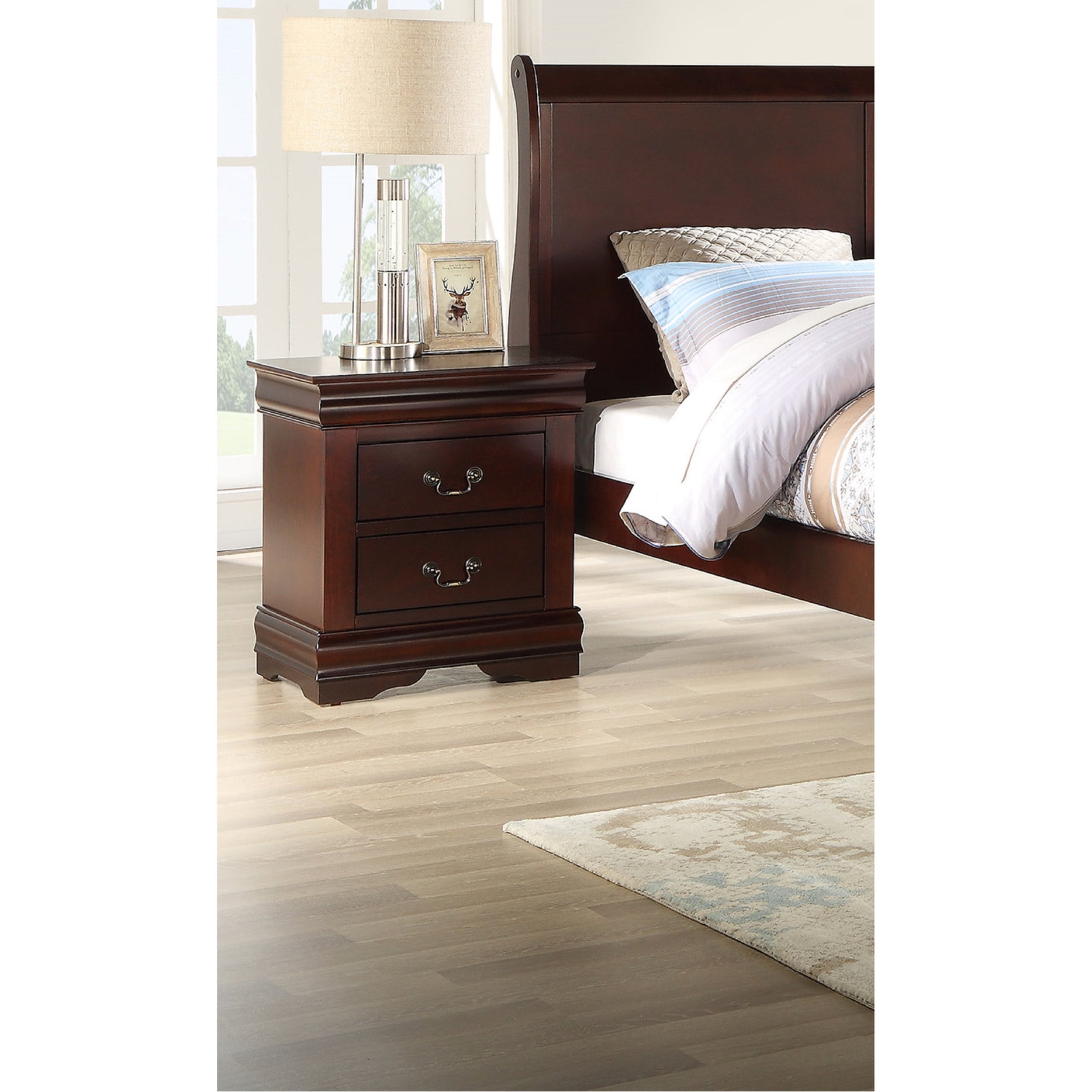 Simple Bedside Nightstand | Soft Close Drawers for Easy Use | Solid ...