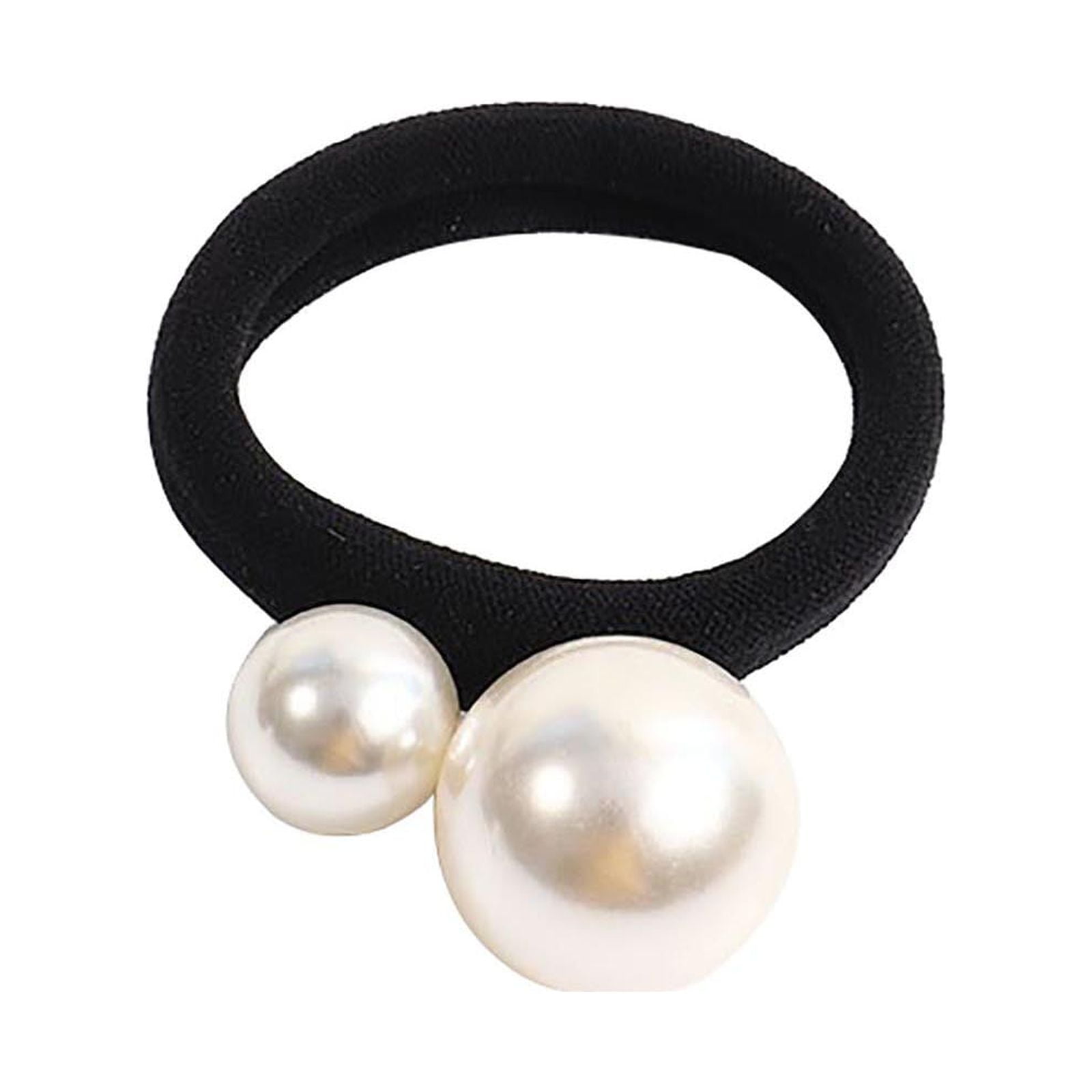 Simple Big Pearl Hair Rope Rubber Band Female Hair Head Rope Fixed Long ...