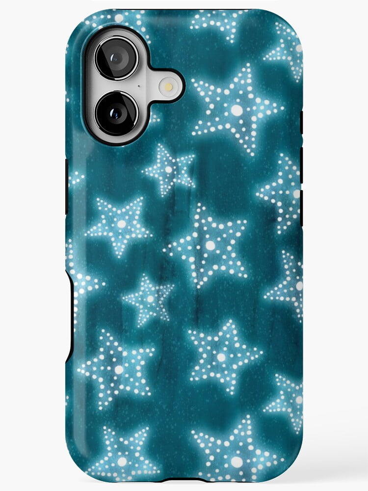 Simple Bioluminescent Starfish Ocean Art For iPhone 11-17 Pro Max Phone ...