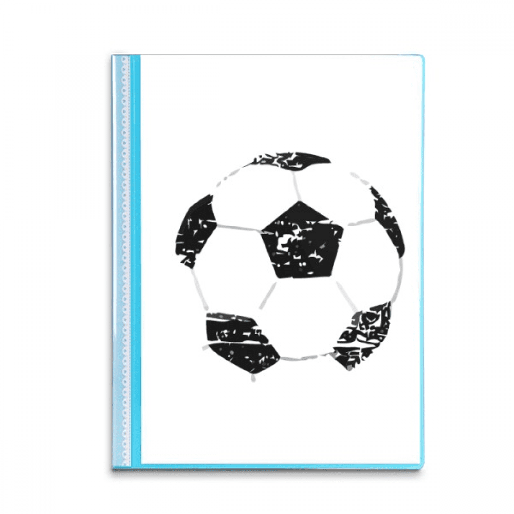 Simple Black Football Pattern Soccer Book Sheet Protectors Portfolio ...