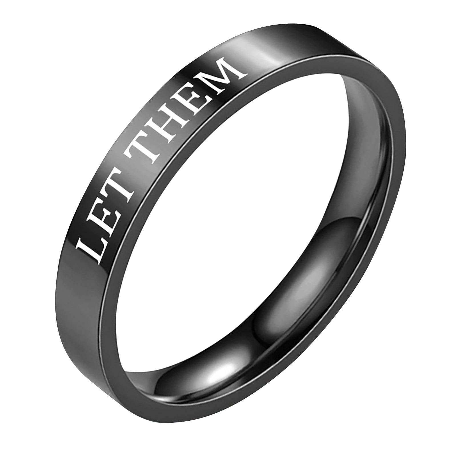 Simple Black Titanium steel women ring 2024 summer series Inspirational ...