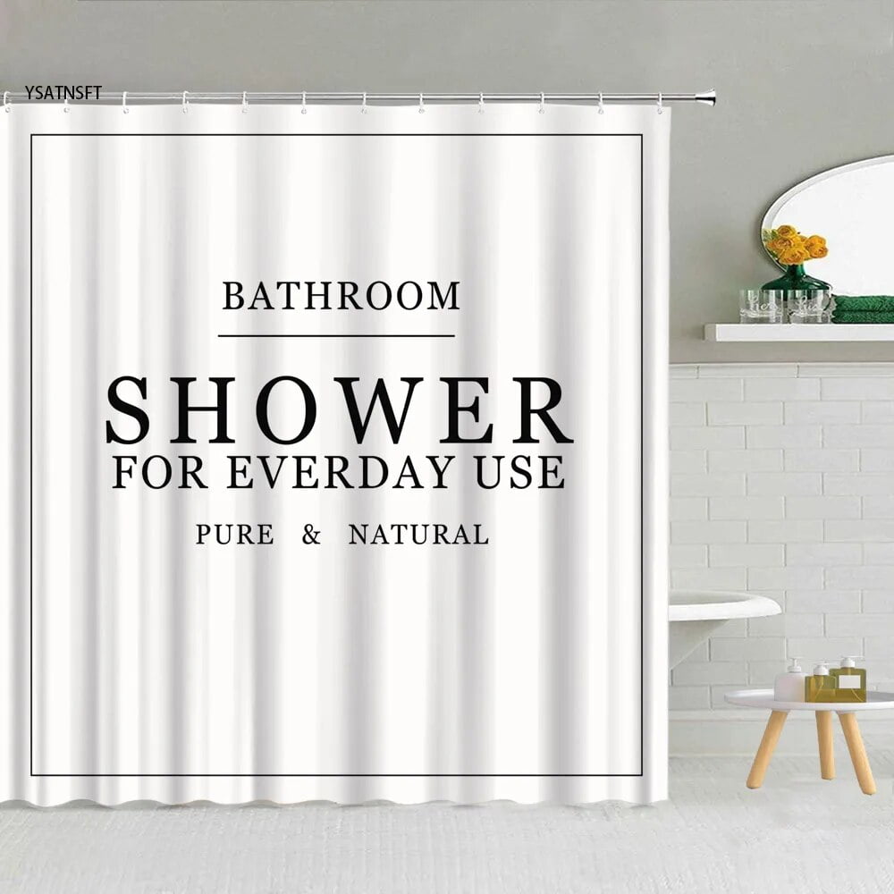 Simple Black White Raindrop Shower Curtain Geometry Water Droplets
