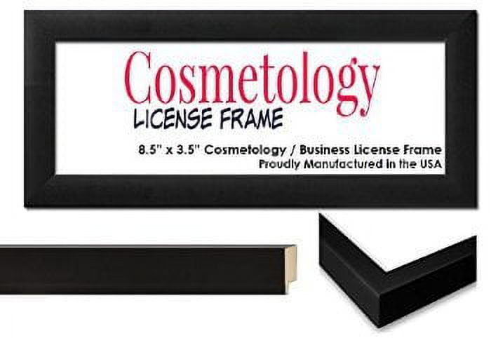 Simple Black Wood Business / Cosmetology License Frame - 8.5 x 3.5 ...