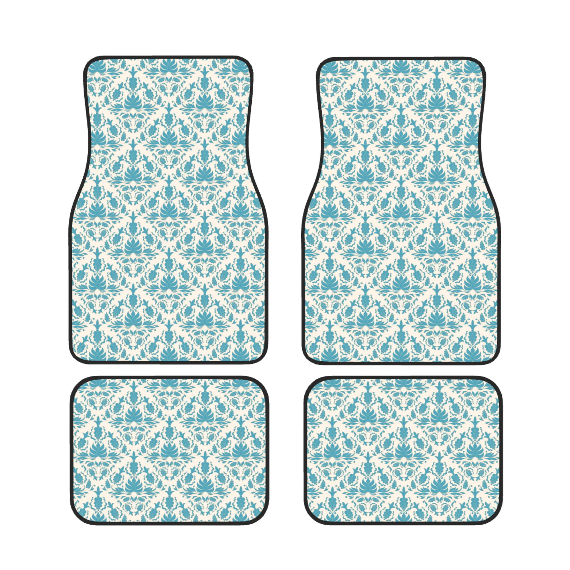 Simple Blue Pattern Universal Fit Carpet Floor Mats For Car Suv Van ...
