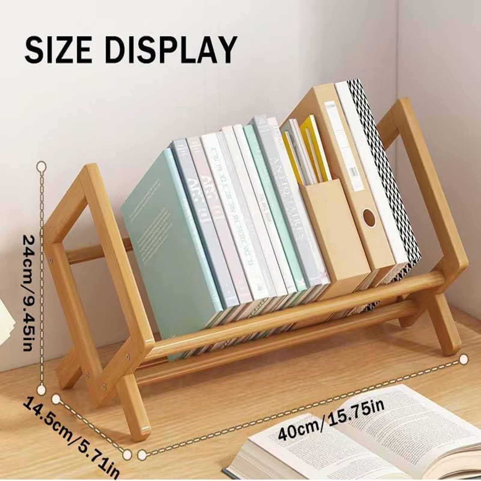 Simple Bookshelf Small Wood Bookshelf Student Desk Table Bookshelf Mini ...